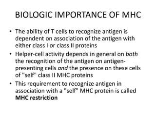 Major Compatibility Complex & Transplantation | PPTX
