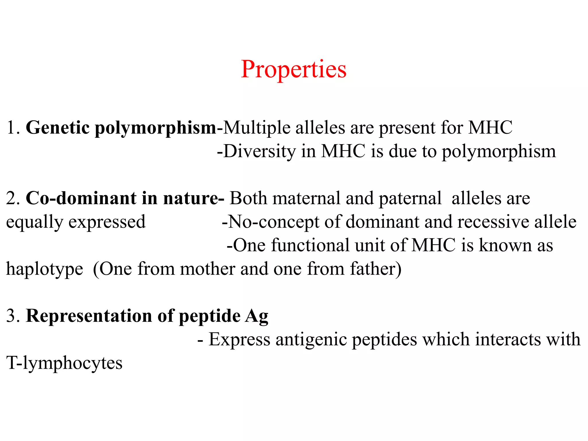 MHC, STRUCTURE AND FUNCTION | PPTX