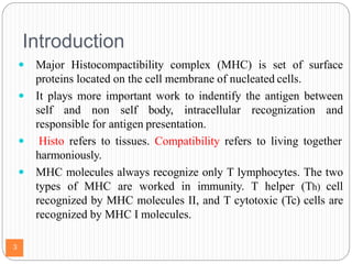 MHC- Major Histocompactibility complex -Definition, classification, structure and functions of ...