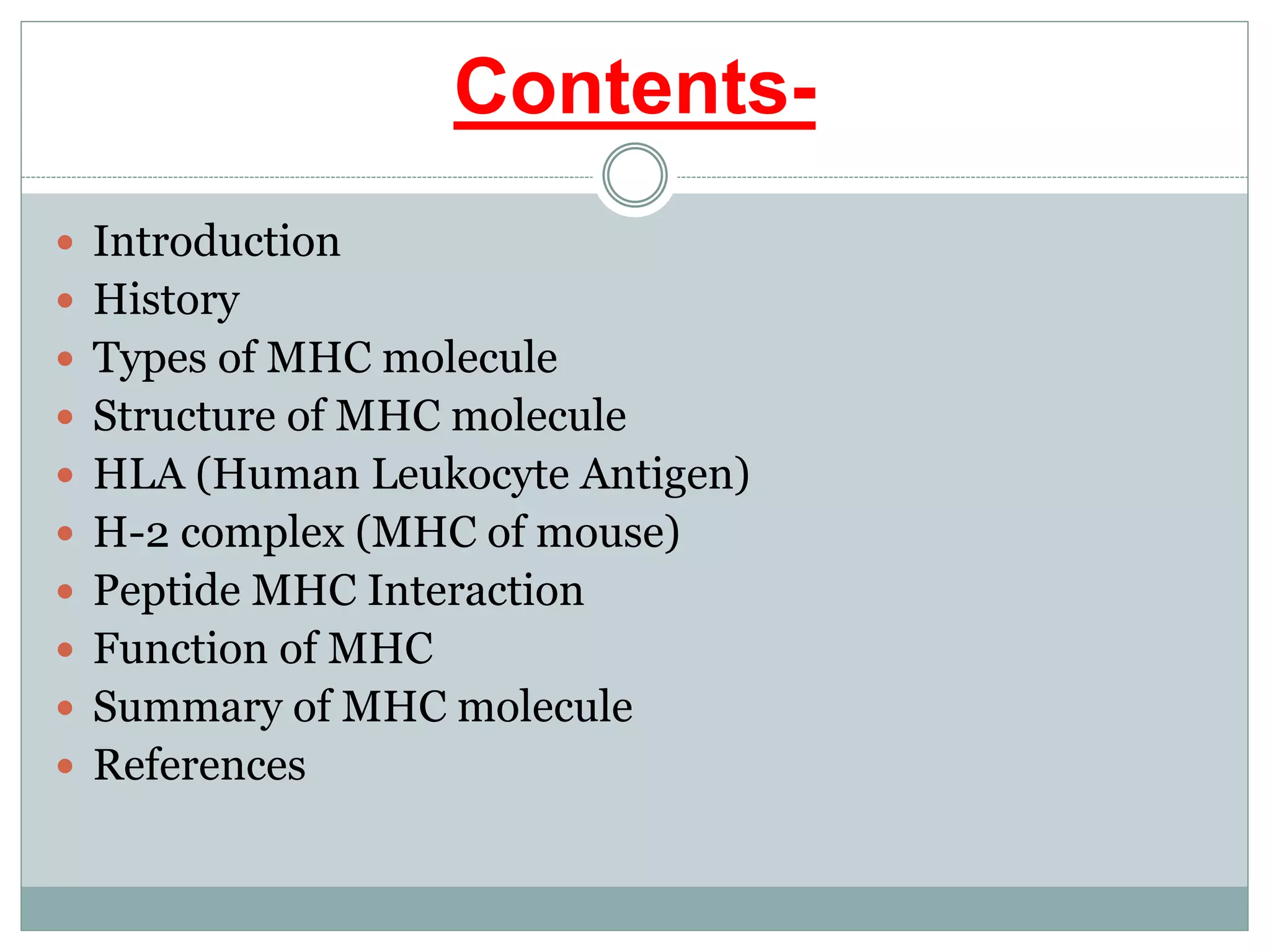 Mhc Major Histocompatibility Complex Pptx Genetics Science