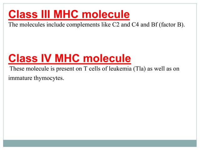 MHC major histocompatibility complex | PPTX | Genetics | Science