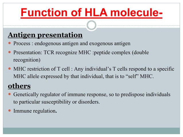 MHC major histocompatibility complex | PPTX | Genetics | Science