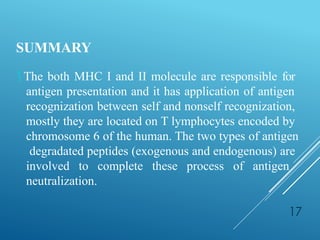 MHC.pptx its structure types and functions | PPTX