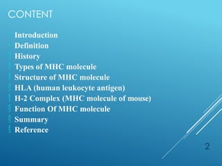 MHC.pptx its structure types and functions | PPTX