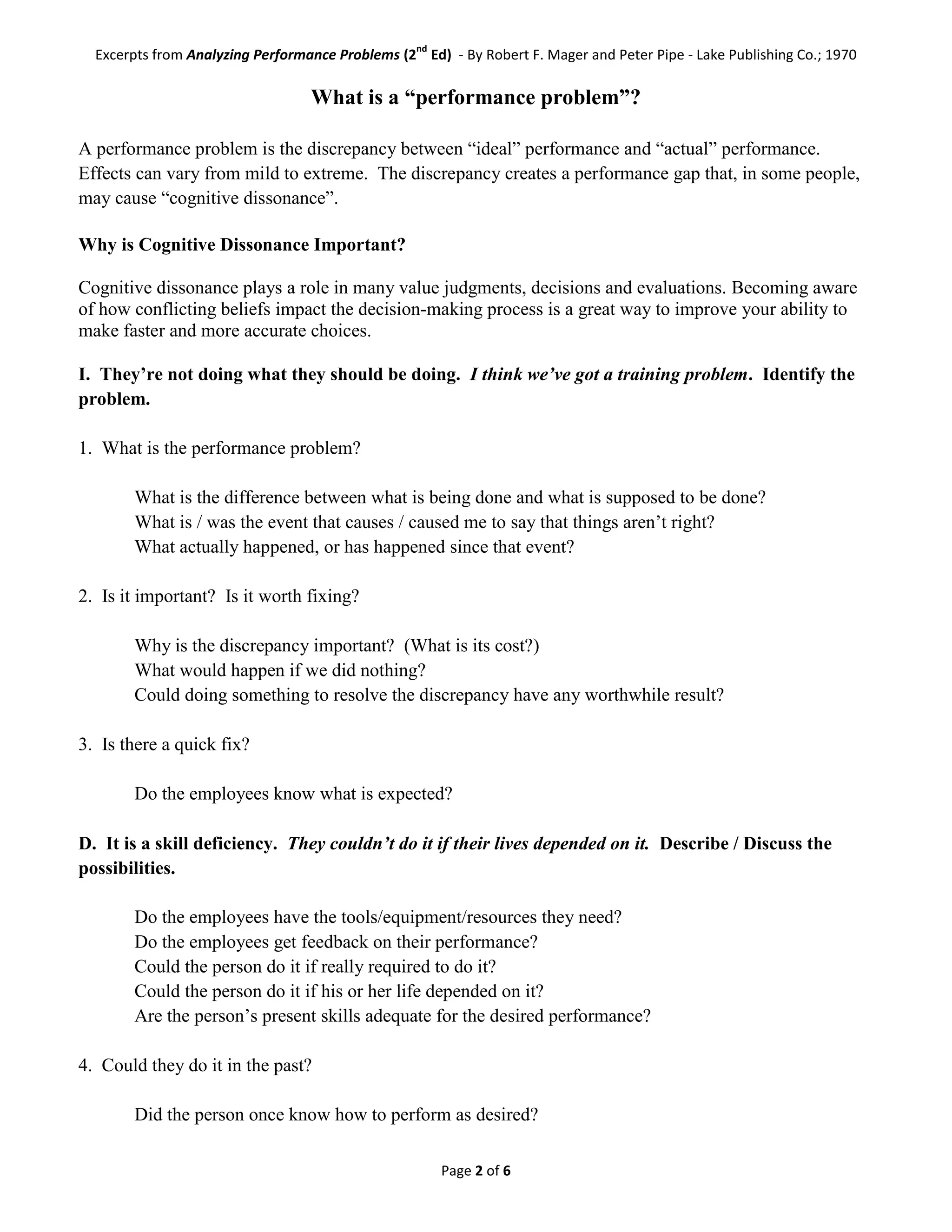 MOBILIZE HEALTHY COMMUNITIES by ANALYZING PERFORMANCE PROBLEMS | PDF