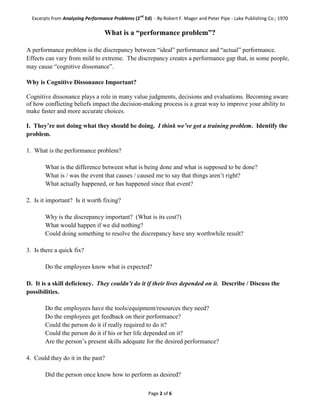 MOBILIZE HEALTHY COMMUNITIES by ANALYZING PERFORMANCE PROBLEMS | PDF