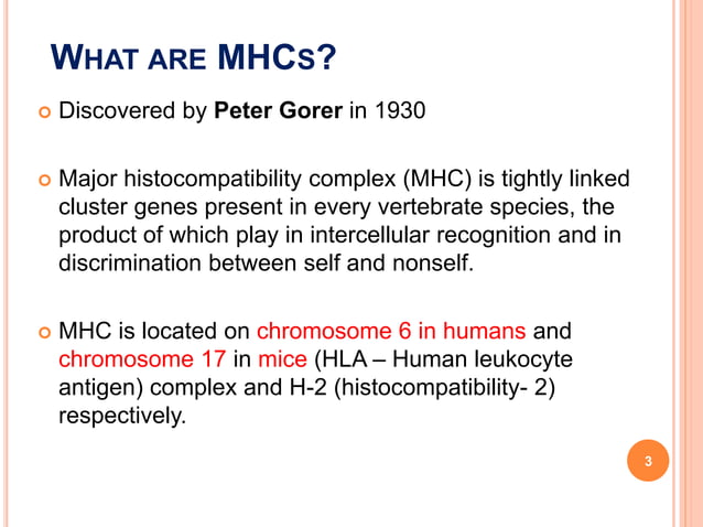 MAJOR HISTOCOMPATIBILITY COMPLEX | PPTX | Chemistry | Science