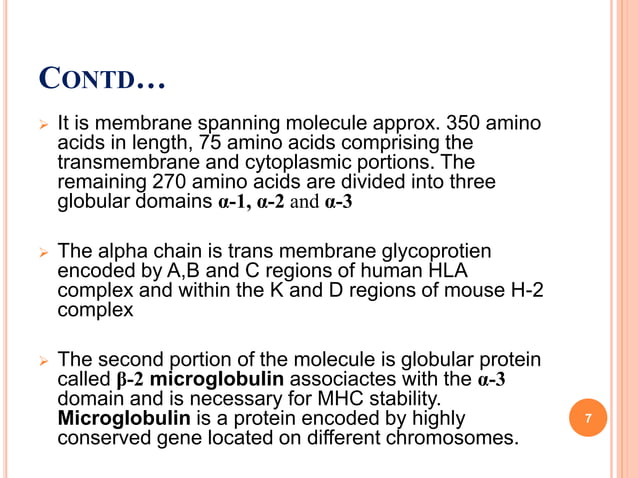 MAJOR HISTOCOMPATIBILITY COMPLEX | PPTX | Chemistry | Science