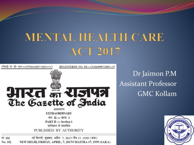 Mhca 2017 | PPTX | Mental Health | Diseases and Conditions