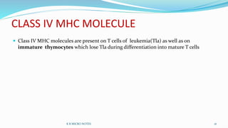 MHC and HLA CLASSES K R.pptx