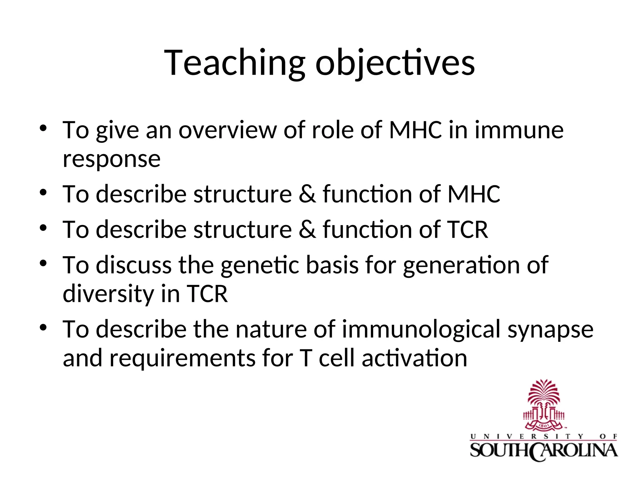 MHC and T cell receptor Human immunology.ppt