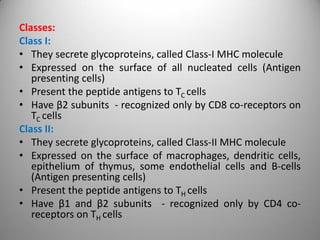 STRUCTURE AND FUNCTIONS OF MHC | PDF