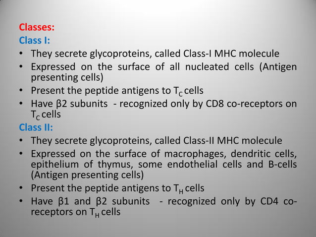 STRUCTURE AND FUNCTIONS OF MHC | PDF
