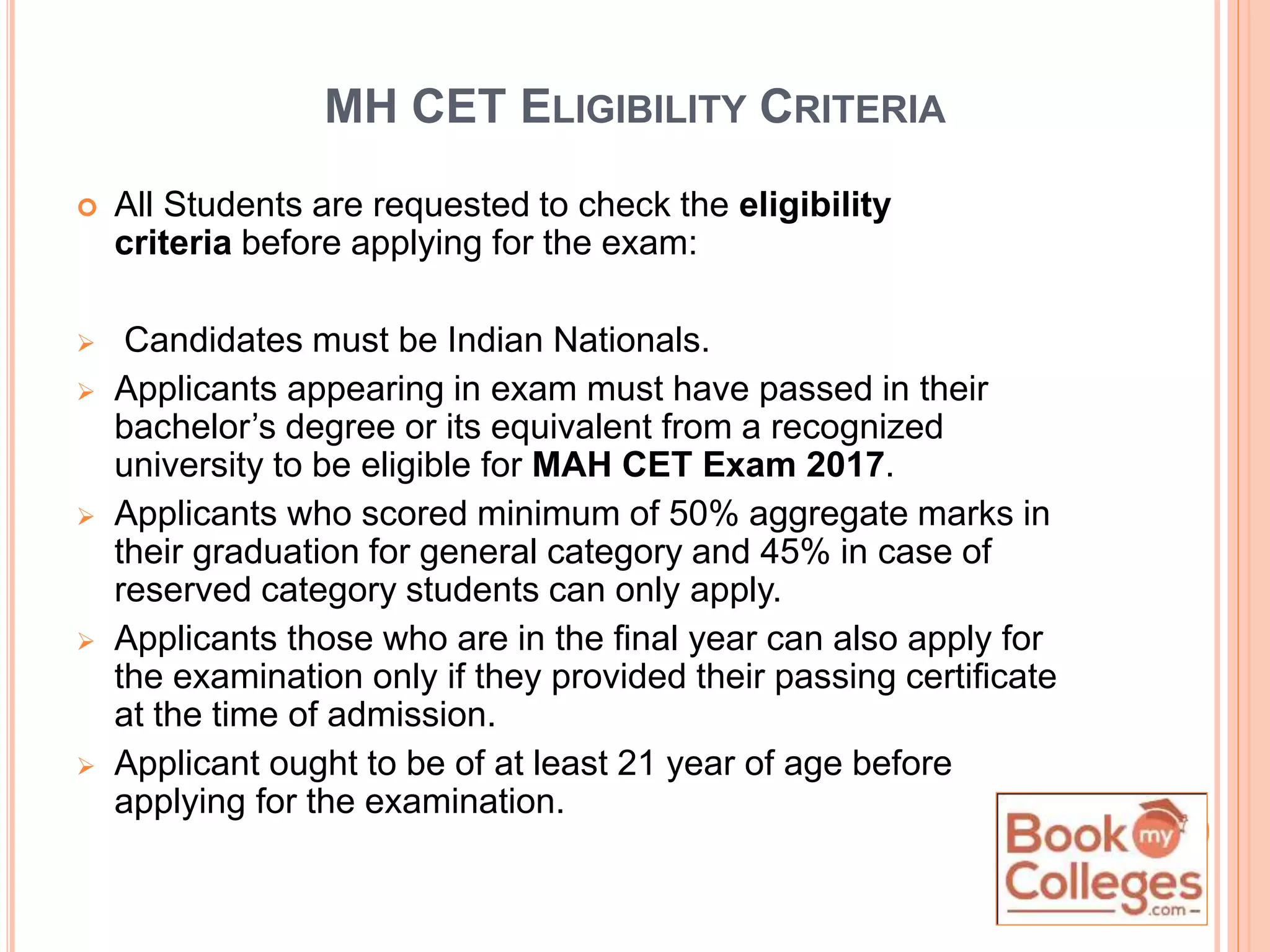 Mh cet 2017 ppt | PPTX