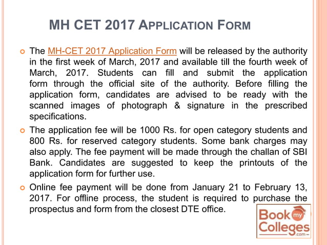 Mh cet 2017 ppt | PPTX