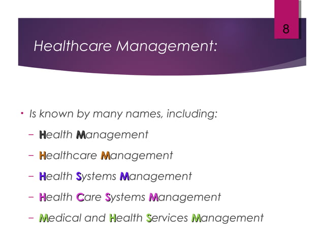 Management in Healthcare Institution | PPT