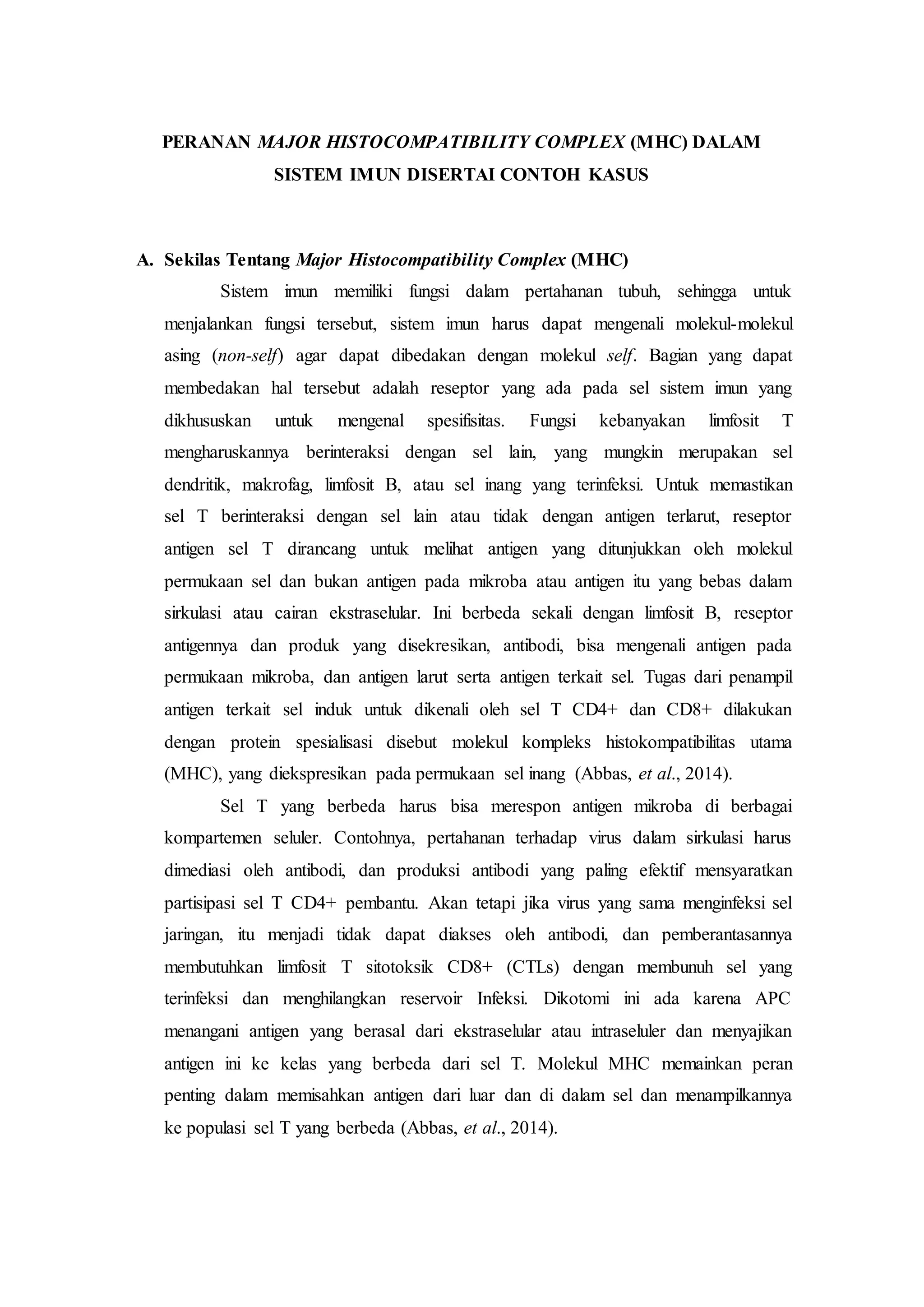 Materi imun MHC | DOCX