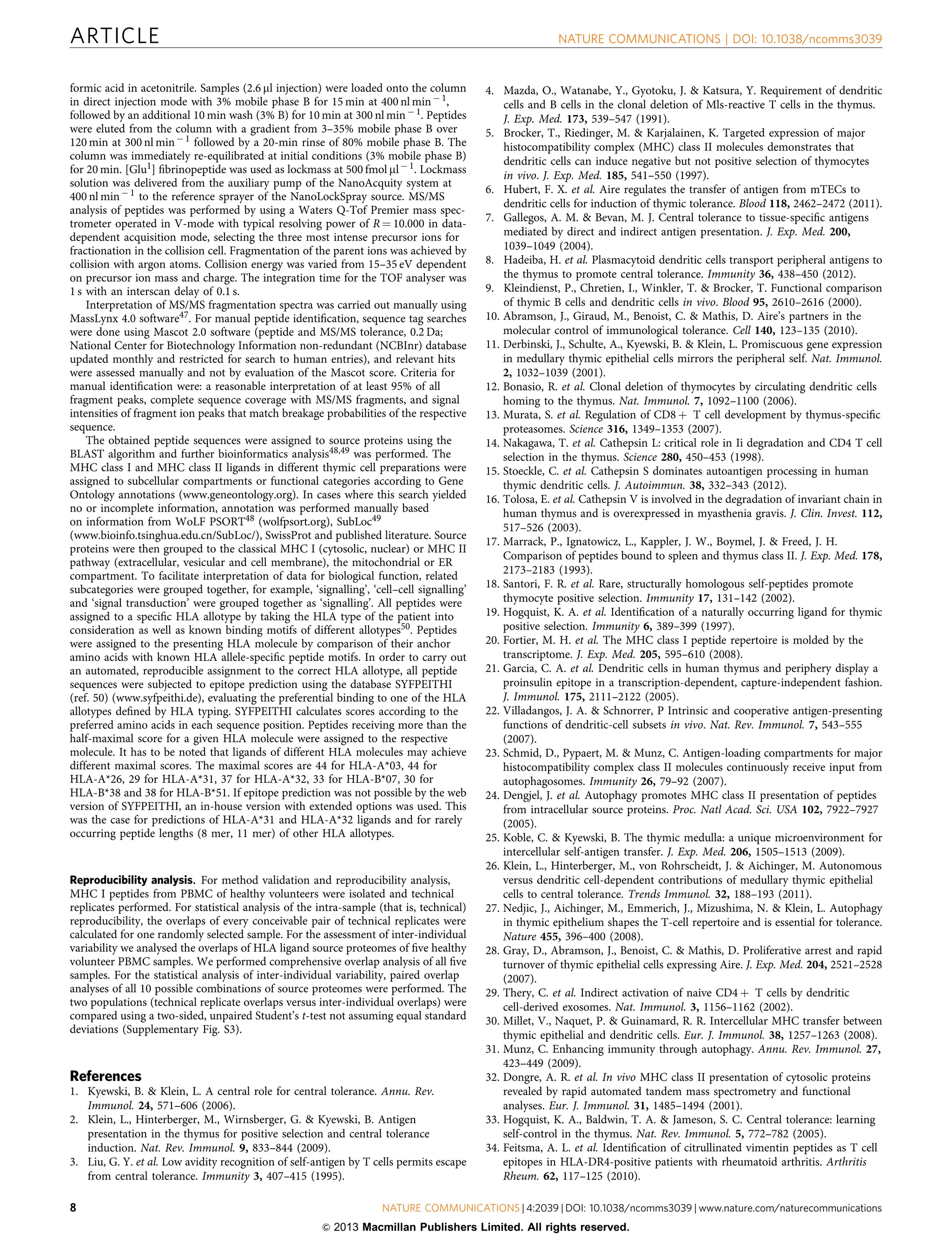 moleculas del complejo mayor de histocompatibilidad, estudio en timo | PDF