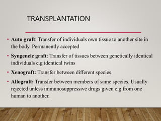 MHC & Transplantation pptx | PPTX