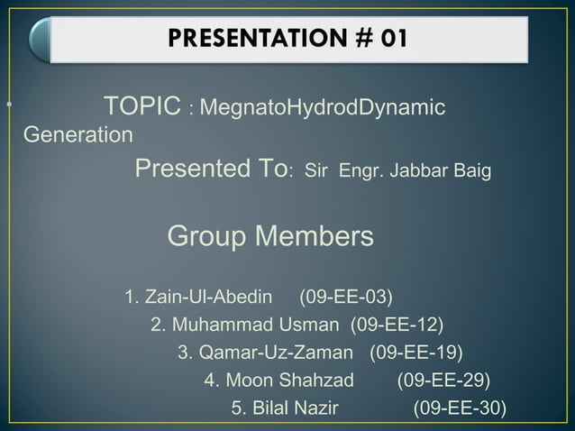 magneto hydro dynamics | PPT