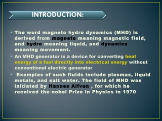 magneto hydro dynamics | PPT