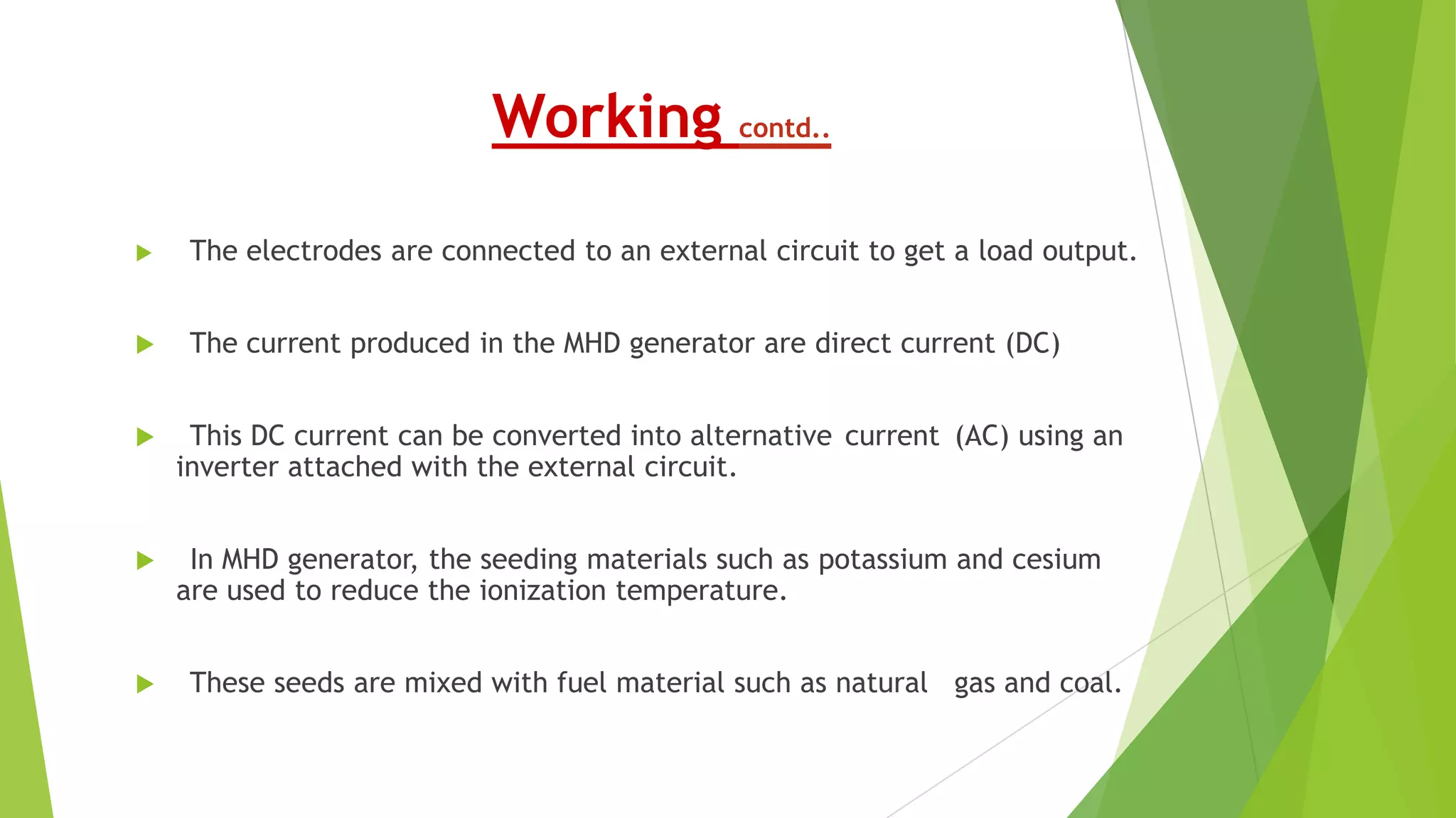 Thermal ionization in MHD generator | PPTX