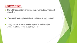 Thermal ionization in MHD generator | PPTX