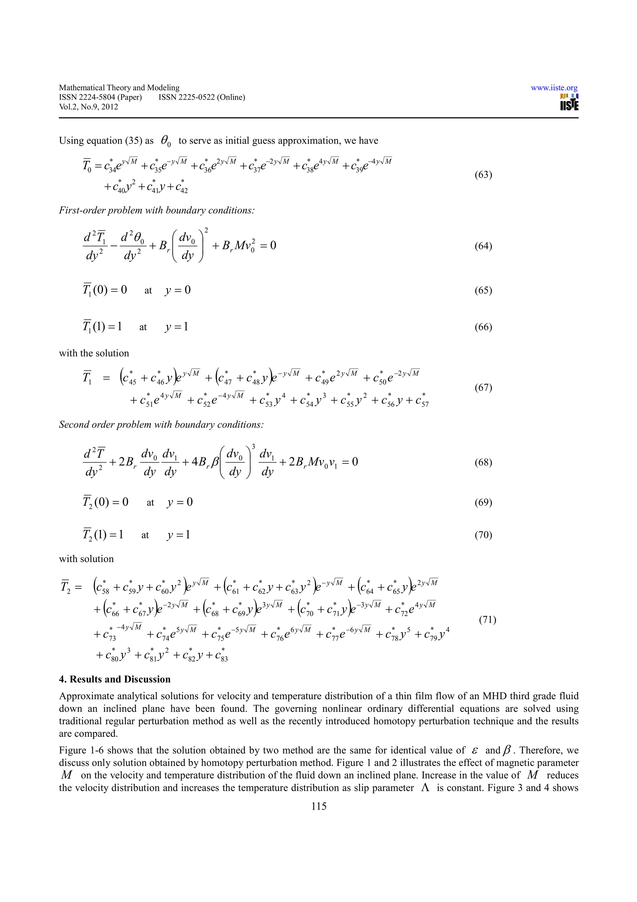 Mhd flow of a third grade fluid with heat transfer and | PDF