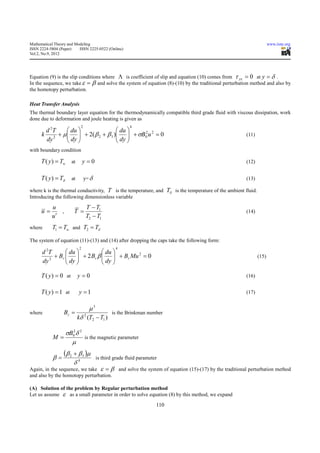 Mhd flow of a third grade fluid with heat transfer and | PDF | Physics | Science