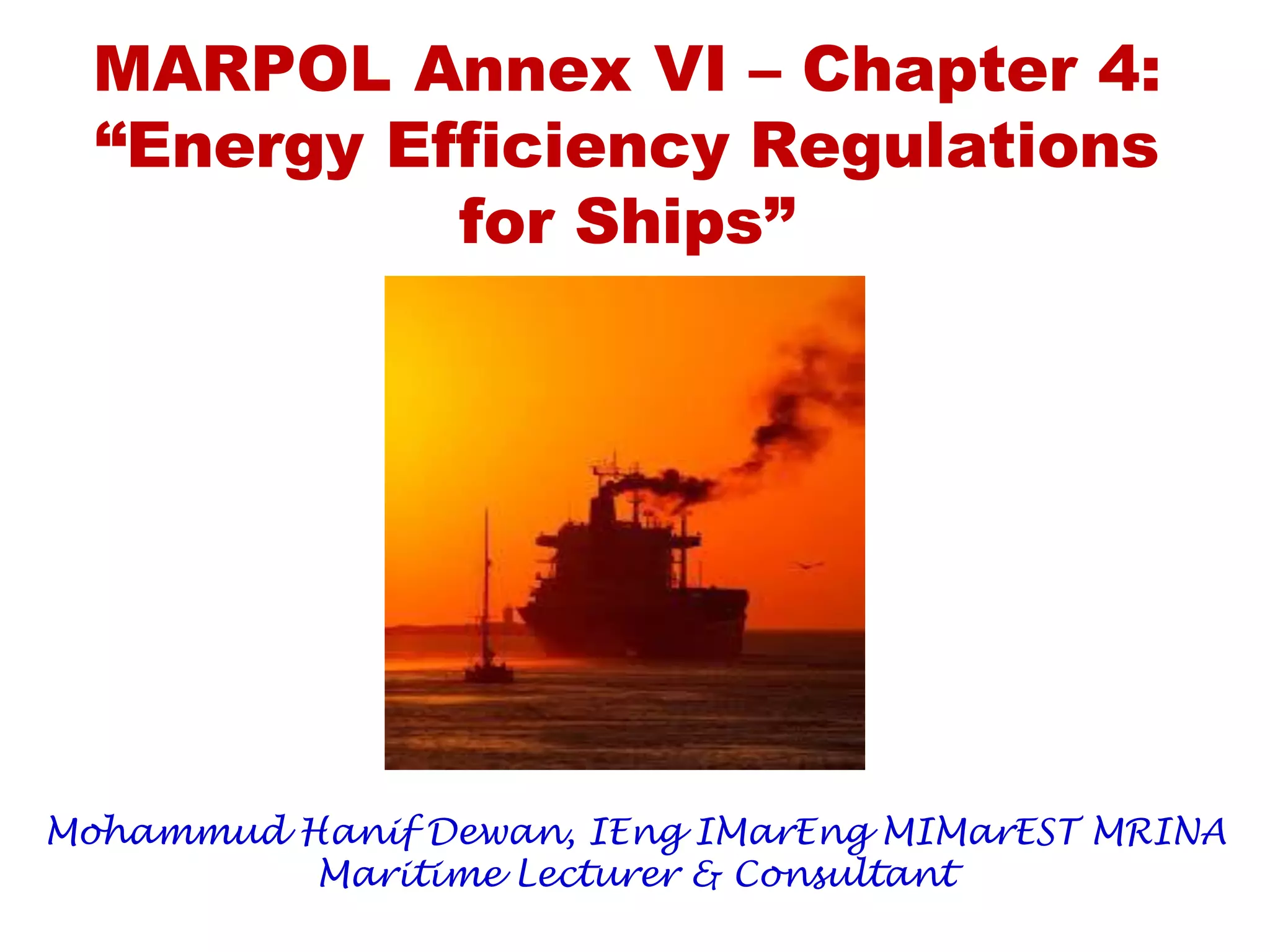 MARPOL Annex VI Chapter 4 | PDF