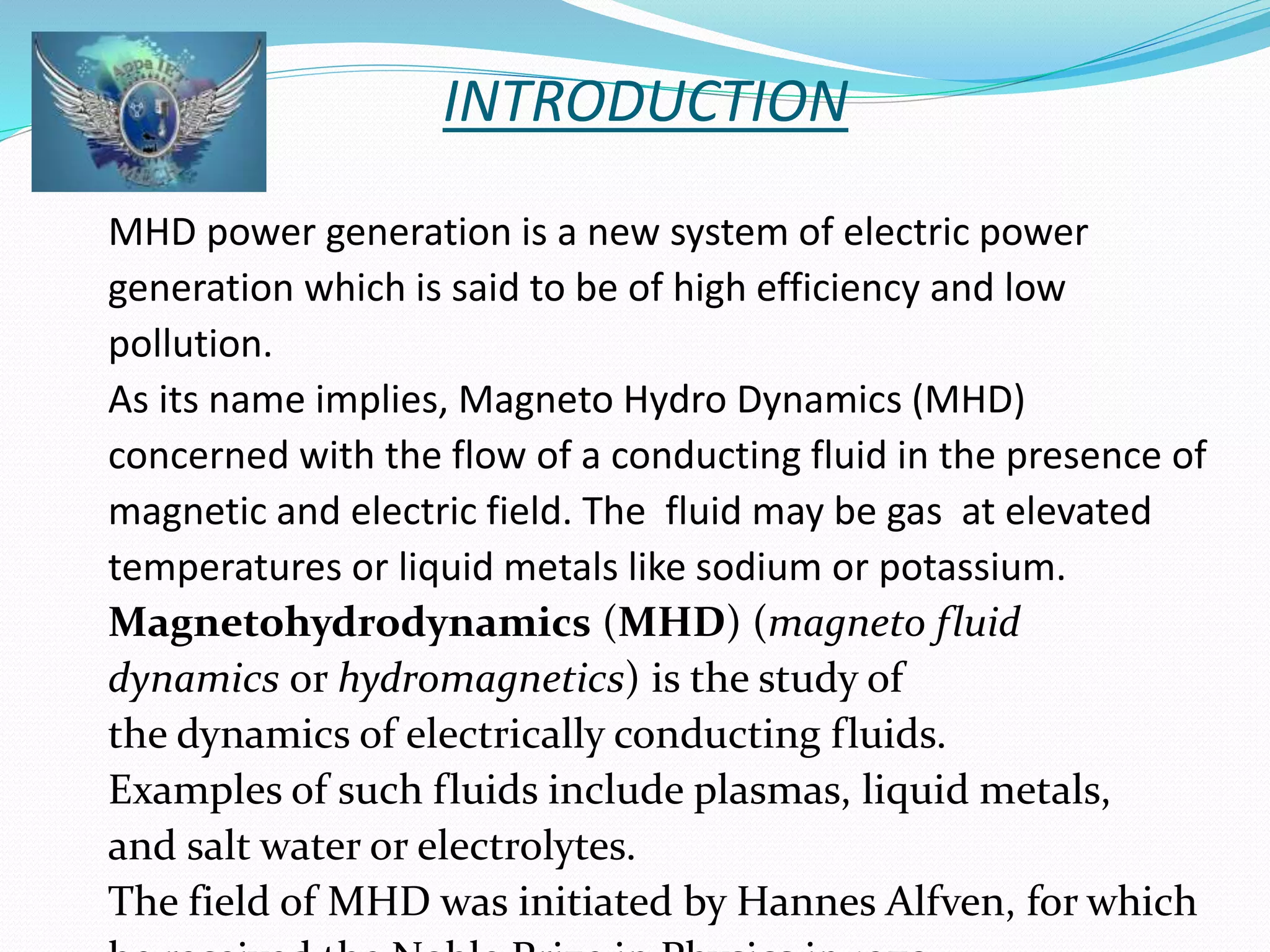 MHD power generator ppt | PPTX
