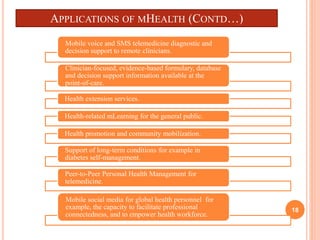 Mobile Health(mHealth): A Technology in Healthcare | PPTX