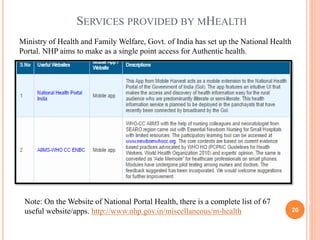 Mobile Health(mHealth): A Technology in Healthcare | PPTX