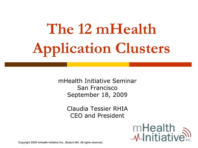 mHealth Application Clusters | PDF