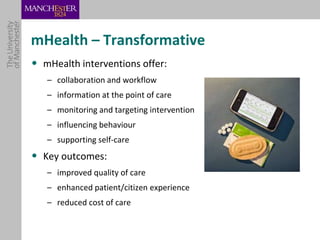 mHealth Manchester ecosystem | PPTX | Healthcare Industry | Industries