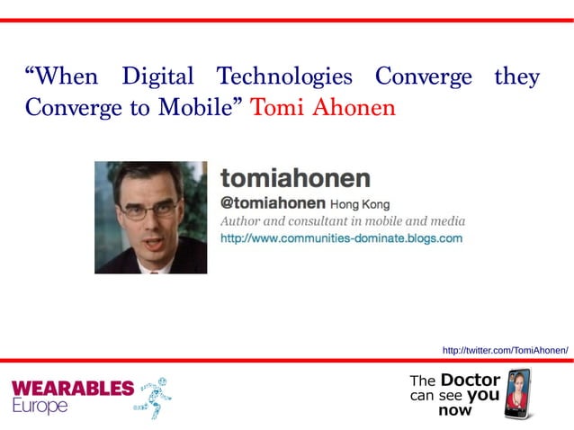 mHealth Insight slides from Wearables Europe | PPT