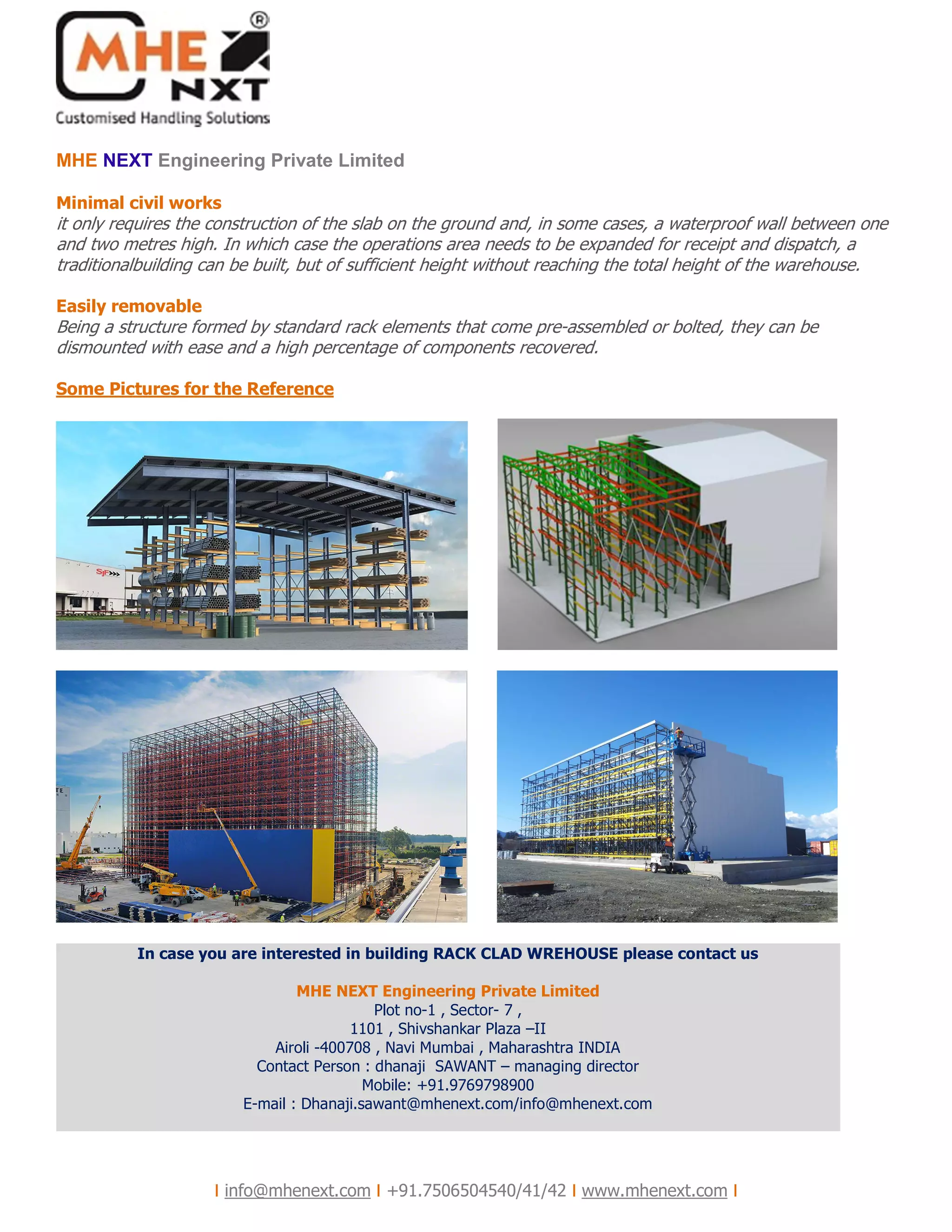 MHE NEXT Rack Clad Warehouse | PDF