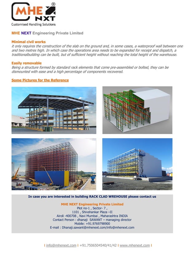 MHE NEXT Rack Clad Warehouse | PDF