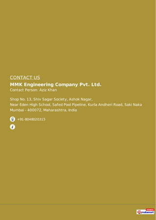 MMK Engineering Company Pvt. Ltd., Industrial Globe Valves | PDF