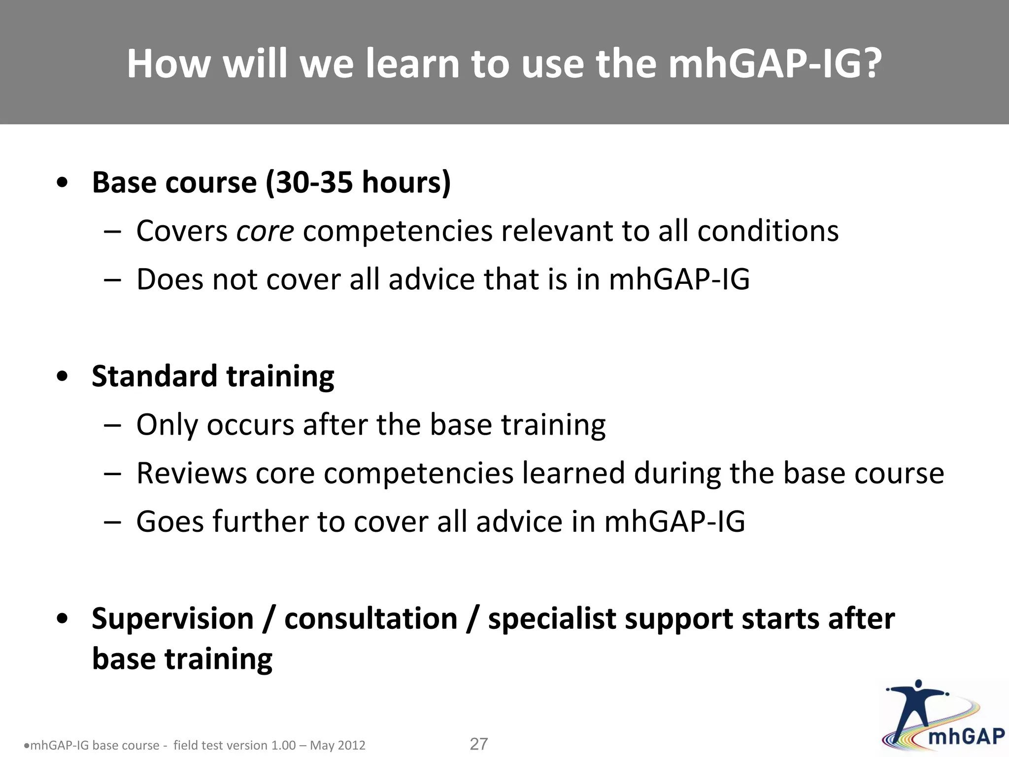 Mh gap 01 base | PDF
