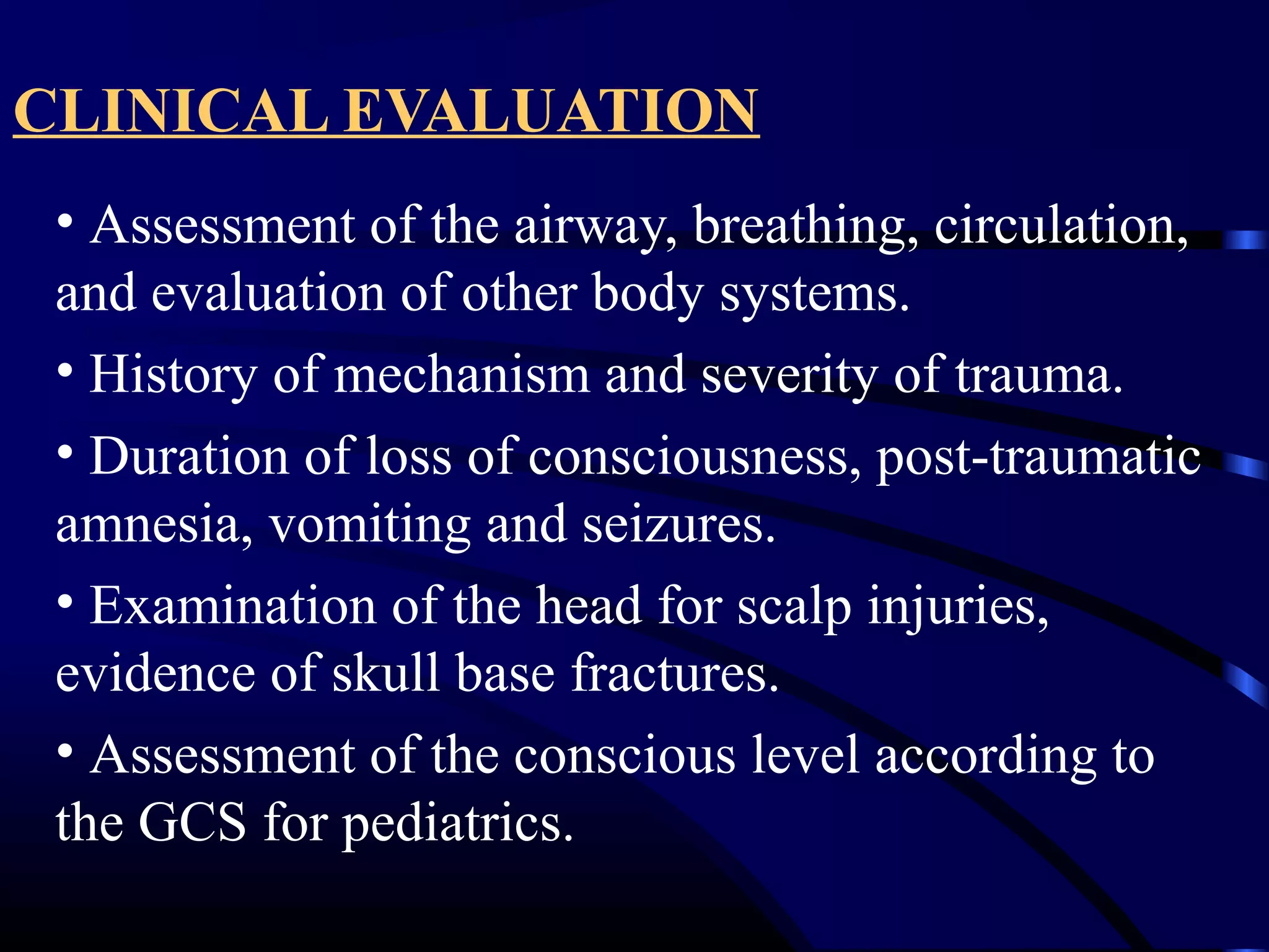 Minor and moderate head injuries in children | PPT