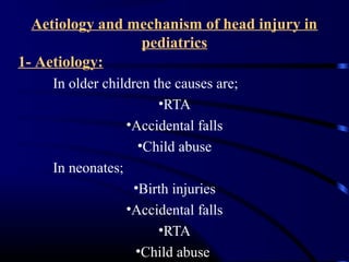 Minor and moderate head injuries in children | PPT