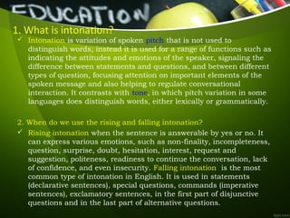 rising and falling intonation | PPT