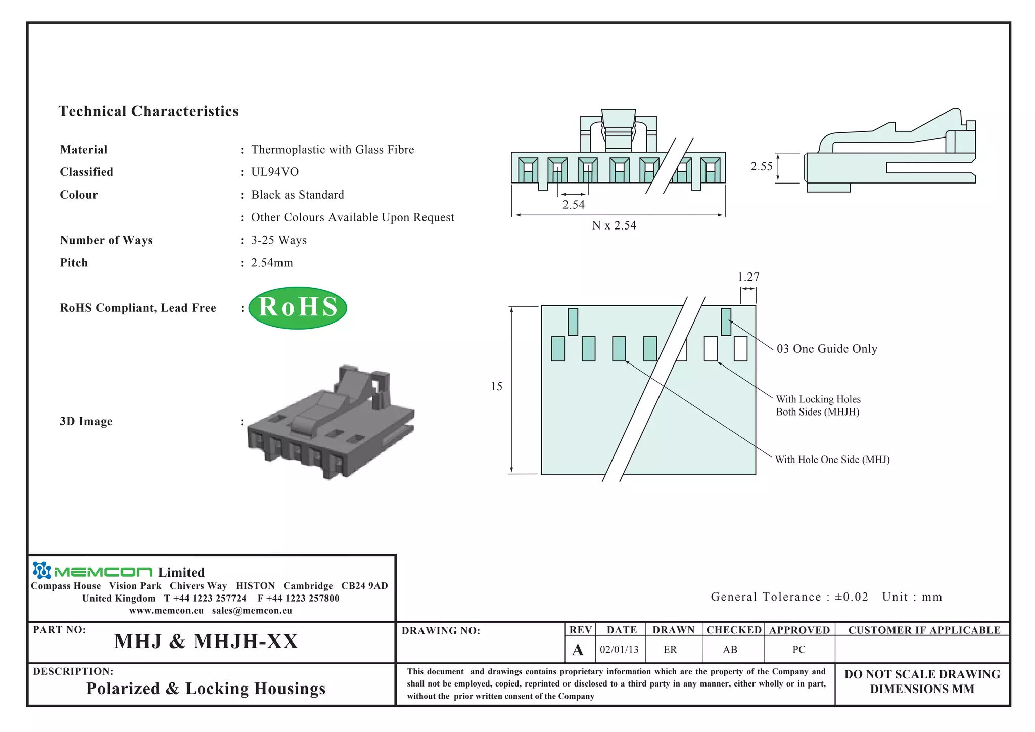 Memcon Mhj mhjh-polarised-locking-housing-series-specification | PDF