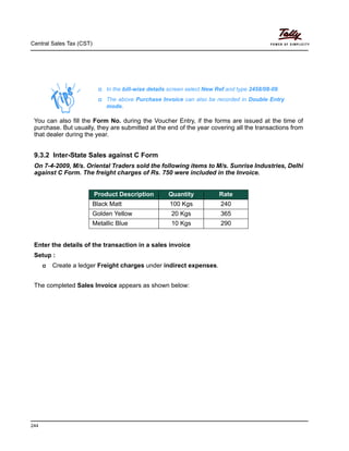 9 central sales tax (CST) | PDF