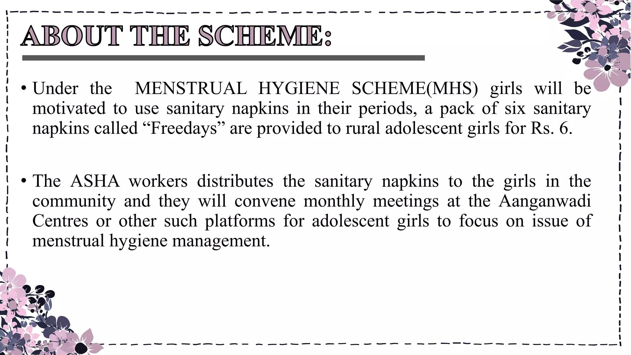 A campaign on Menstrual Hygiene Management | PPTX