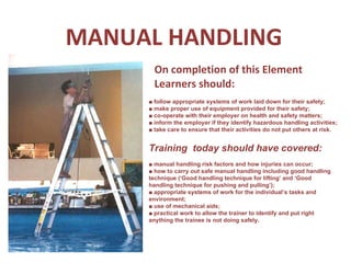 Mh Manual Handling | PPT