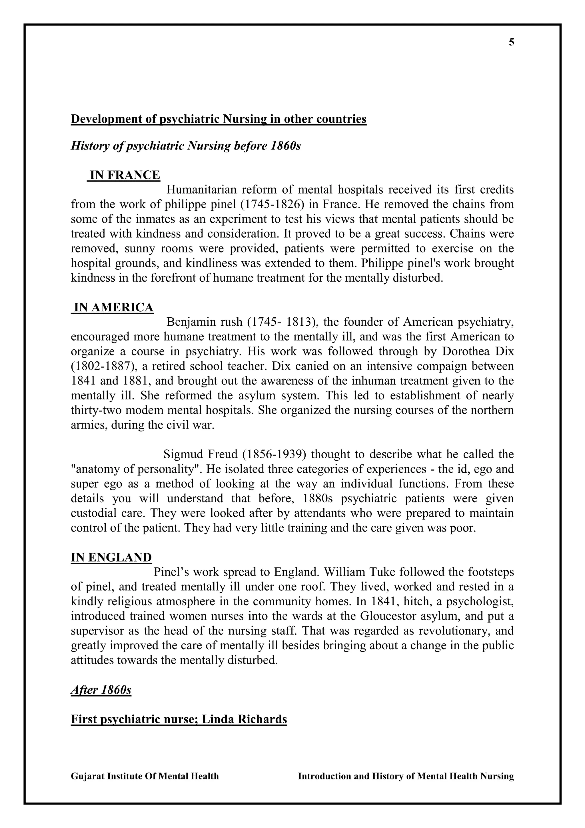 MENTAL HEALTH NURSING UNIT I | PDF