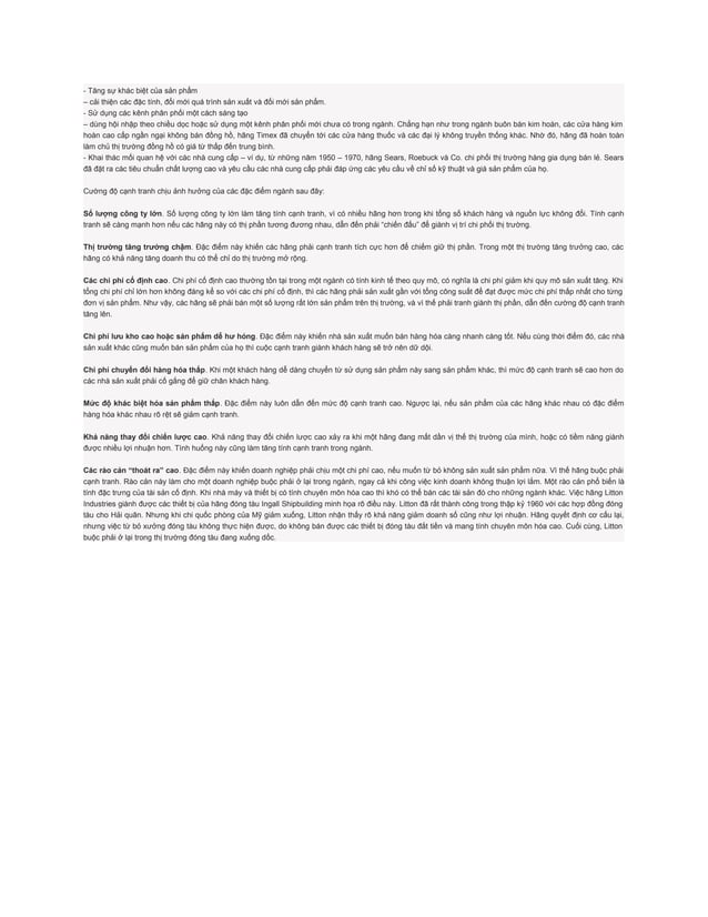 Mô hình 5 áp lực cạnh tranh của michael porter | DOC