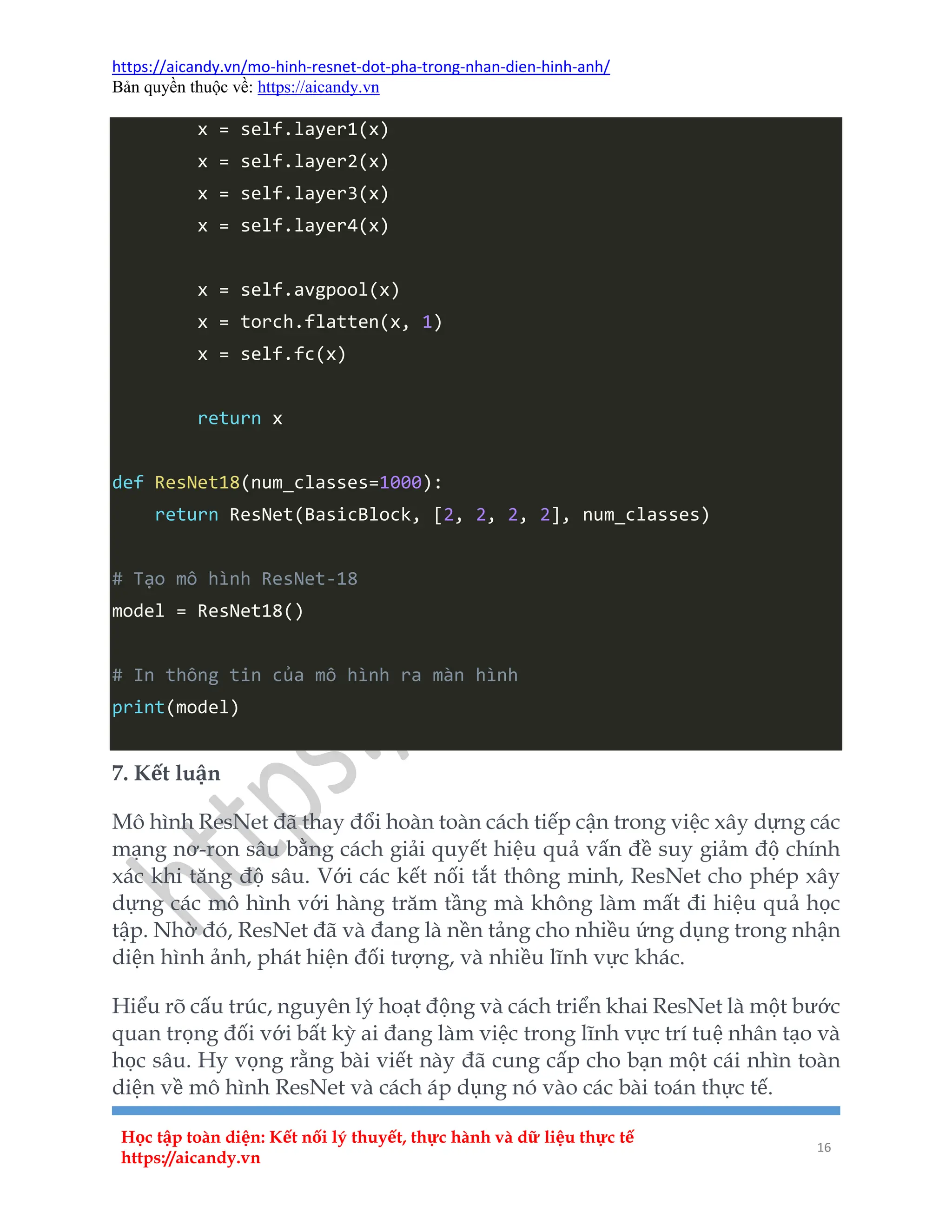 Mô hình ResNet - Đột phá trong nhận diện hình ảnh.pdf